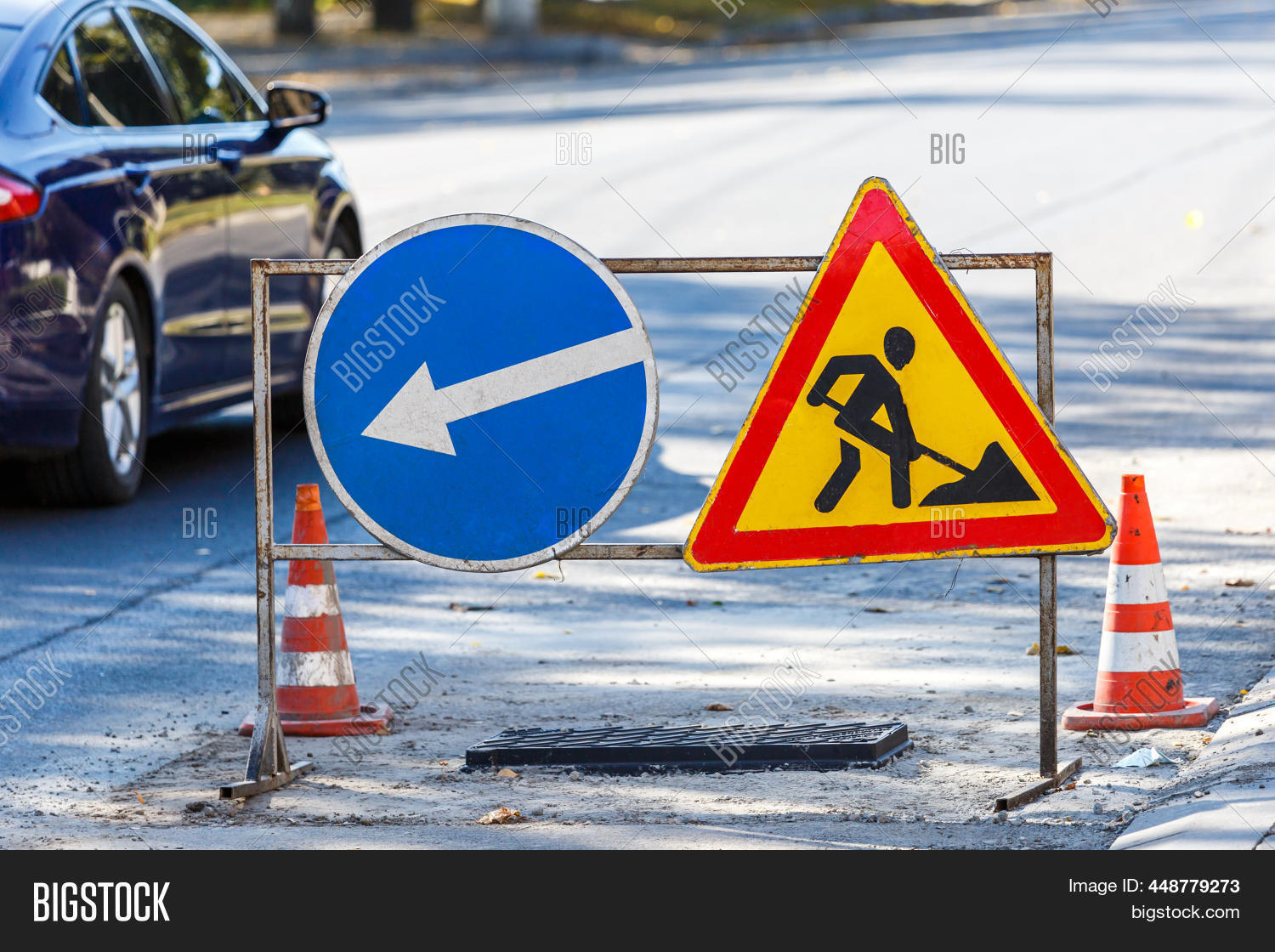 Road Signs!road Works Image & Photo (Free Trial) | Bigstock