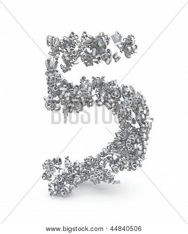 Shape Number Five Made Image & Photo (Free Trial) | Bigstock