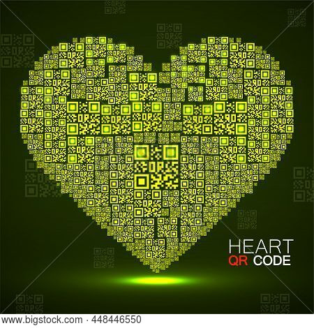 Qr Code Heart. Vector & Photo (Free Trial) | Bigstock