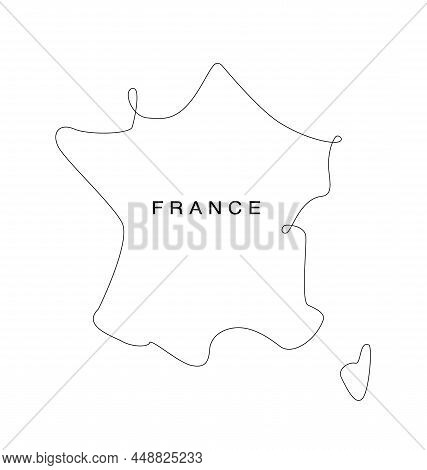 Line Art France Map. Vector & Photo (Free Trial) | Bigstock