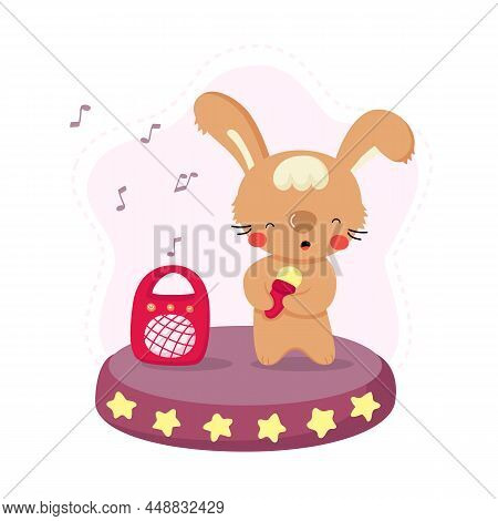 Cute Cartoon Rabbit Vector & Photo (Free Trial) | Bigstock