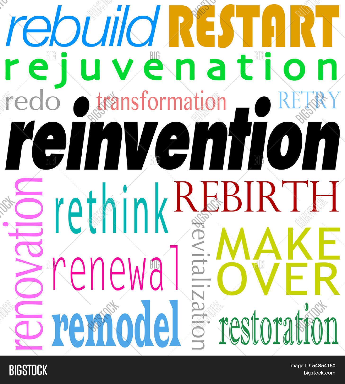 Reinvention Word Redo Image & Photo (Free Trial) | Bigstock