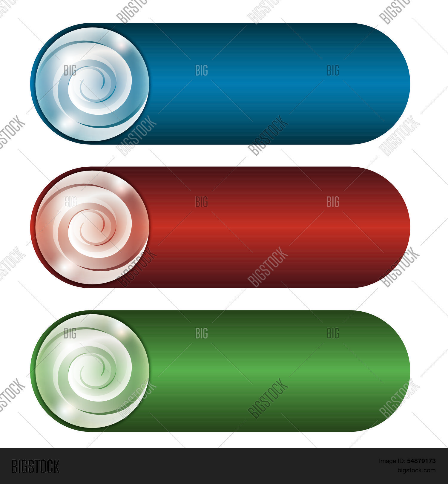 Three Buttons Vector & Photo (Free Trial) | Bigstock
