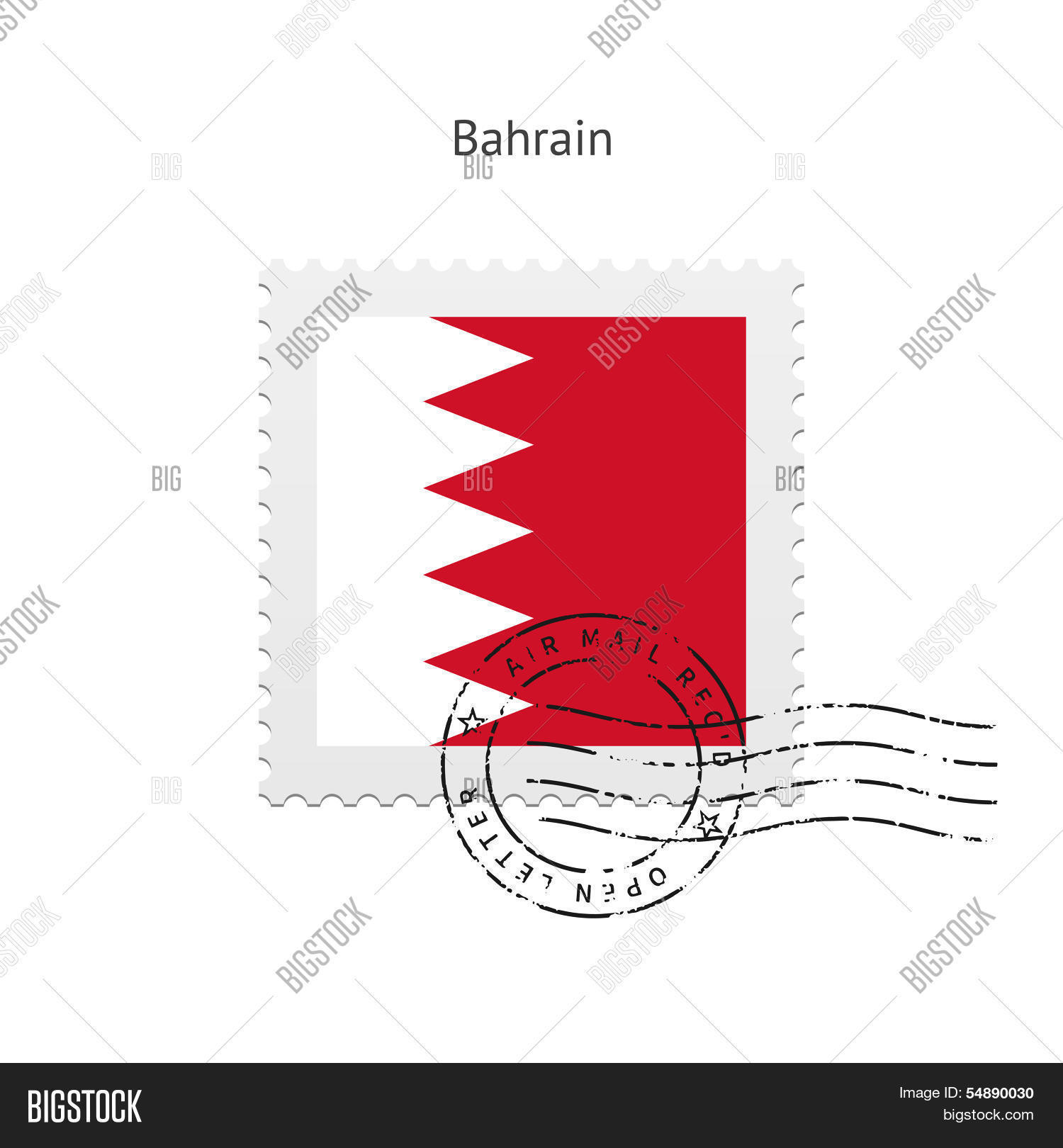 Bahrain Flag Postage Vector & Photo (Free Trial) | Bigstock