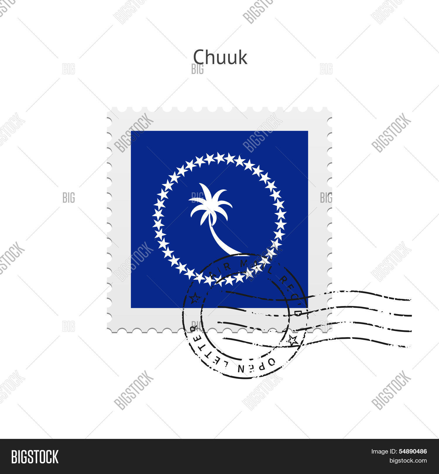 Chuuk Flag Postage Vector & Photo (Free Trial) | Bigstock