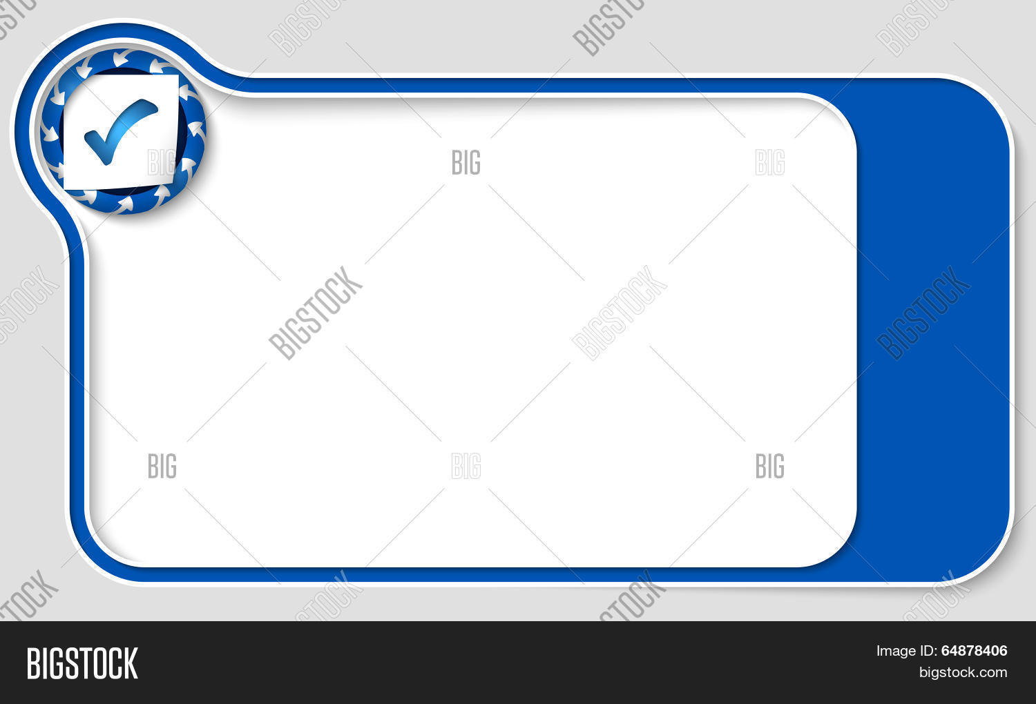 Blue Box Text Arrows Vector & Photo (Free Trial) | Bigstock