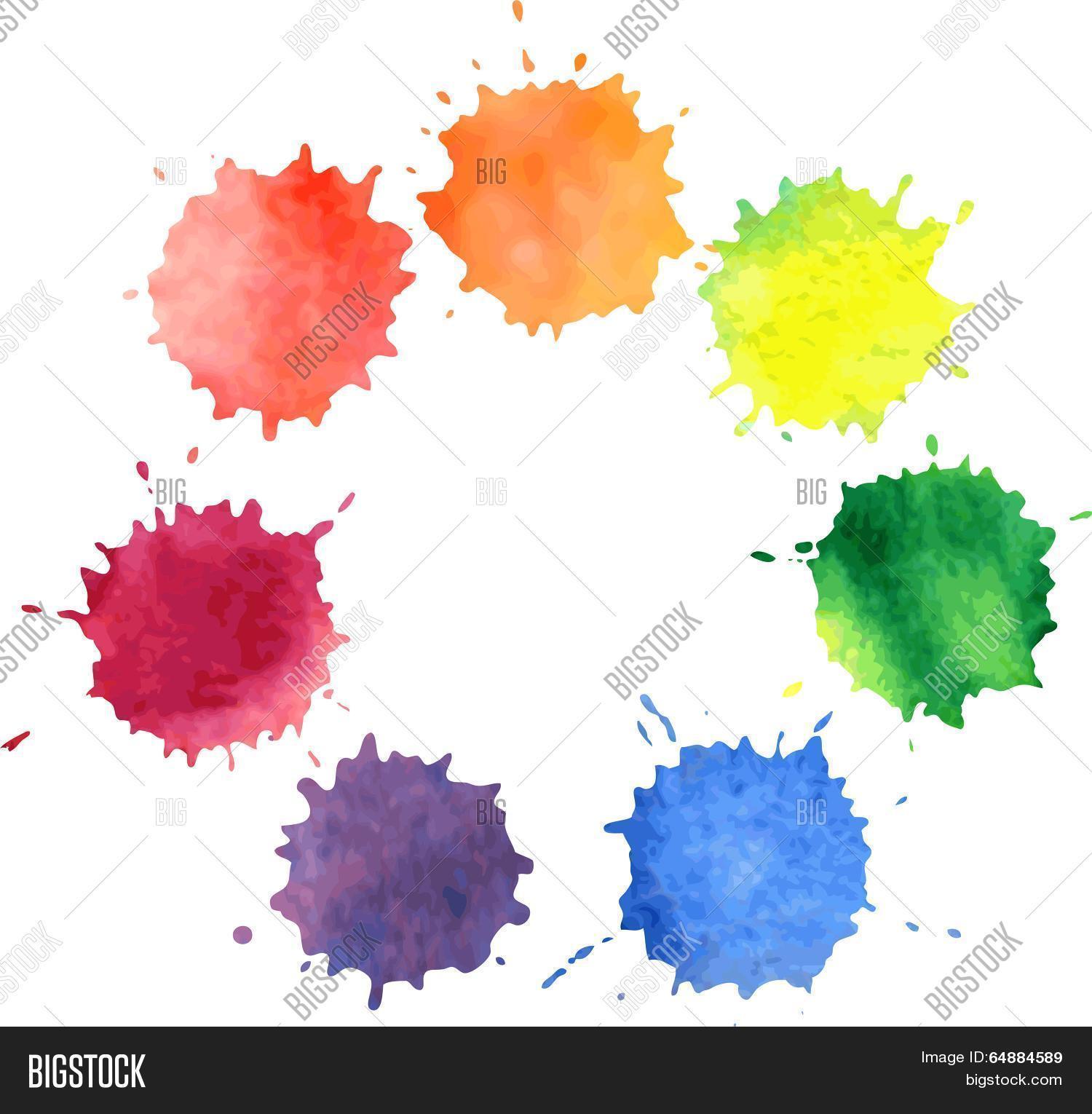 Set Watercolor Spots Vector & Photo (Free Trial) | Bigstock