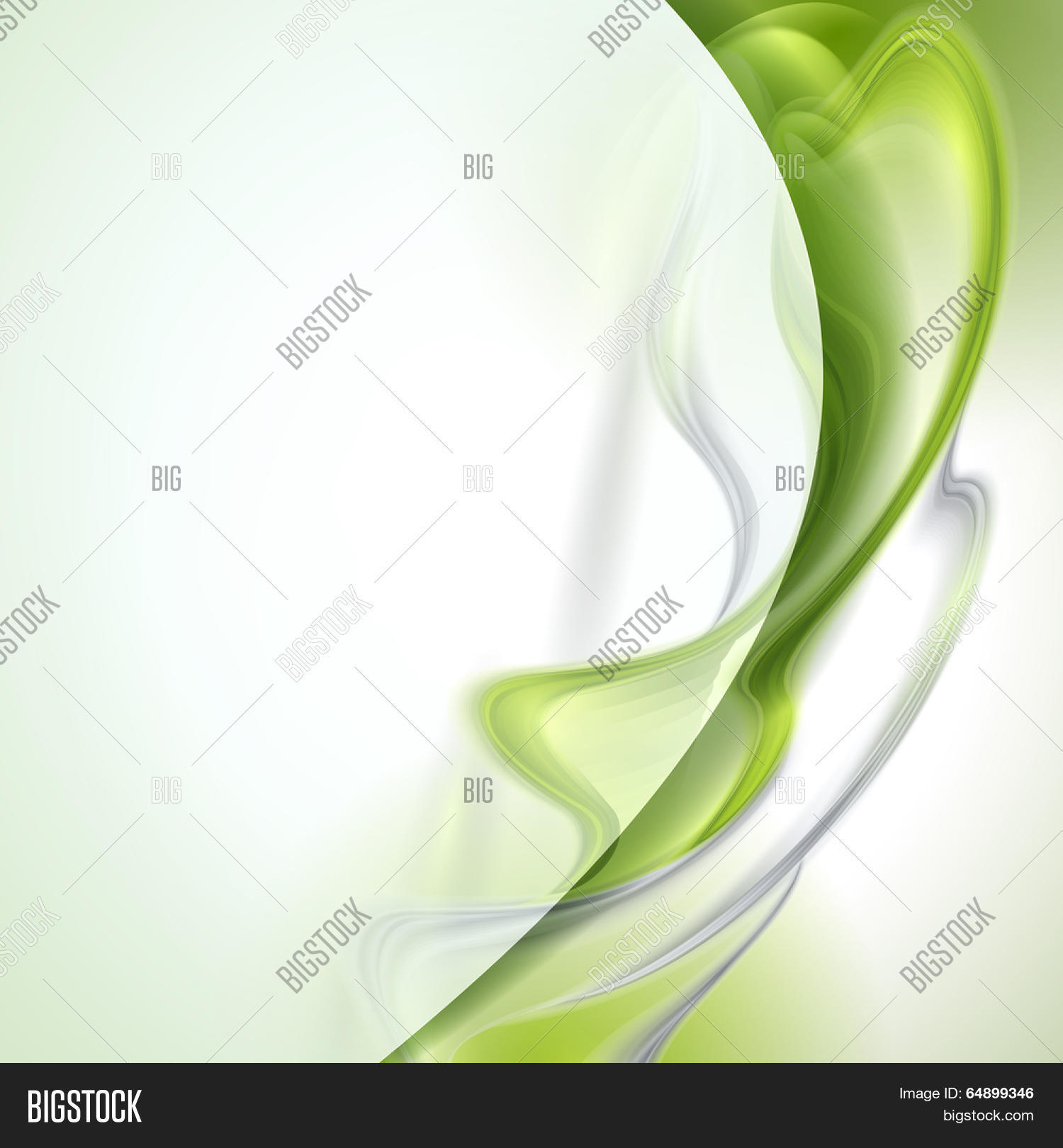Abstract Green Wave Vector & Photo (Free Trial) | Bigstock