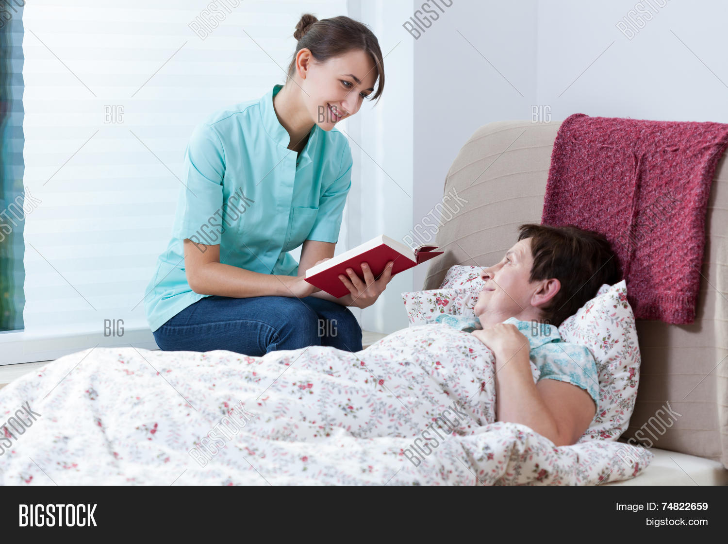 Helpful Nurse Reading Image & Photo (Free Trial) | Bigstock