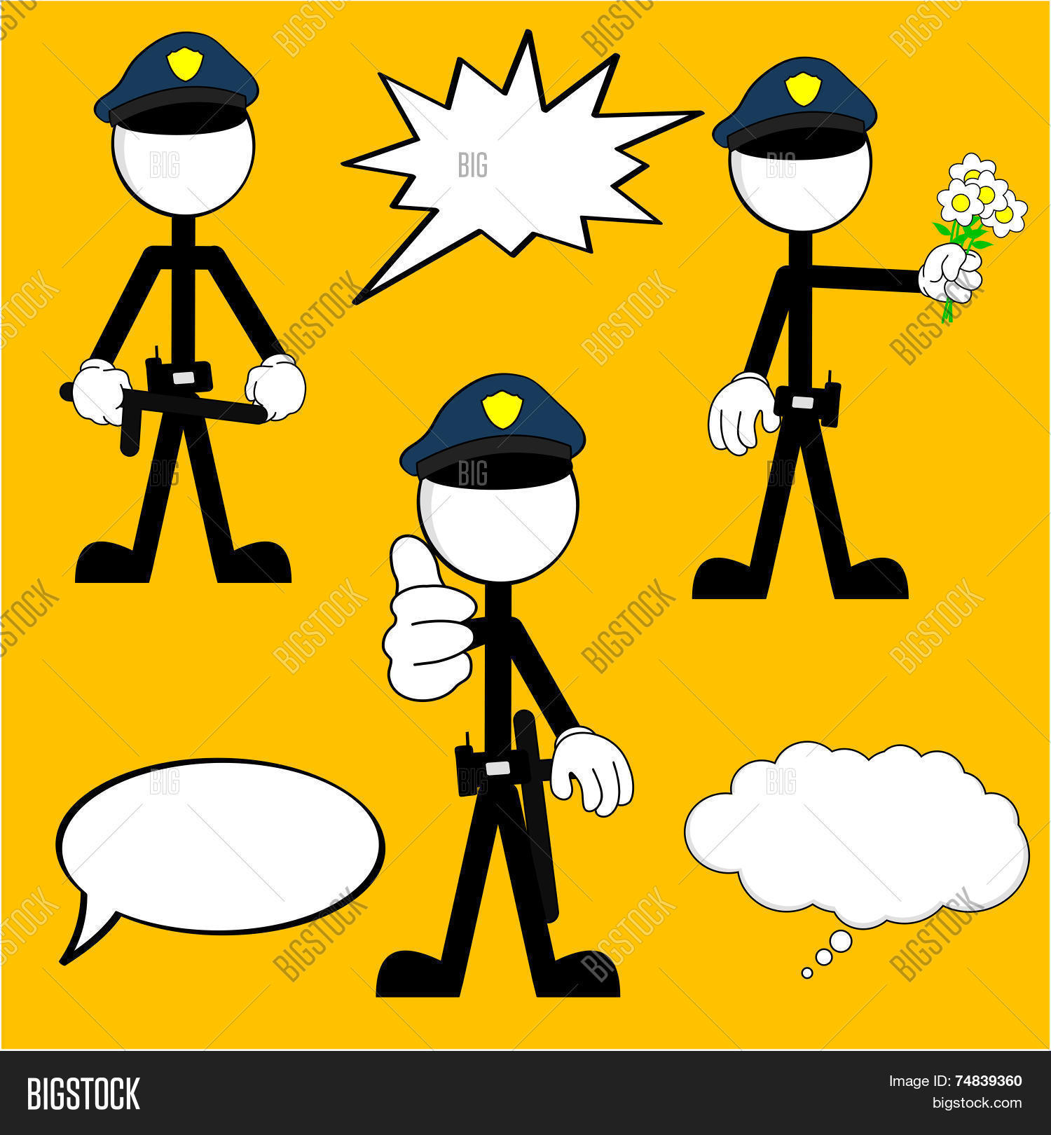 Police Man Pictogram Vector & Photo (Free Trial) | Bigstock