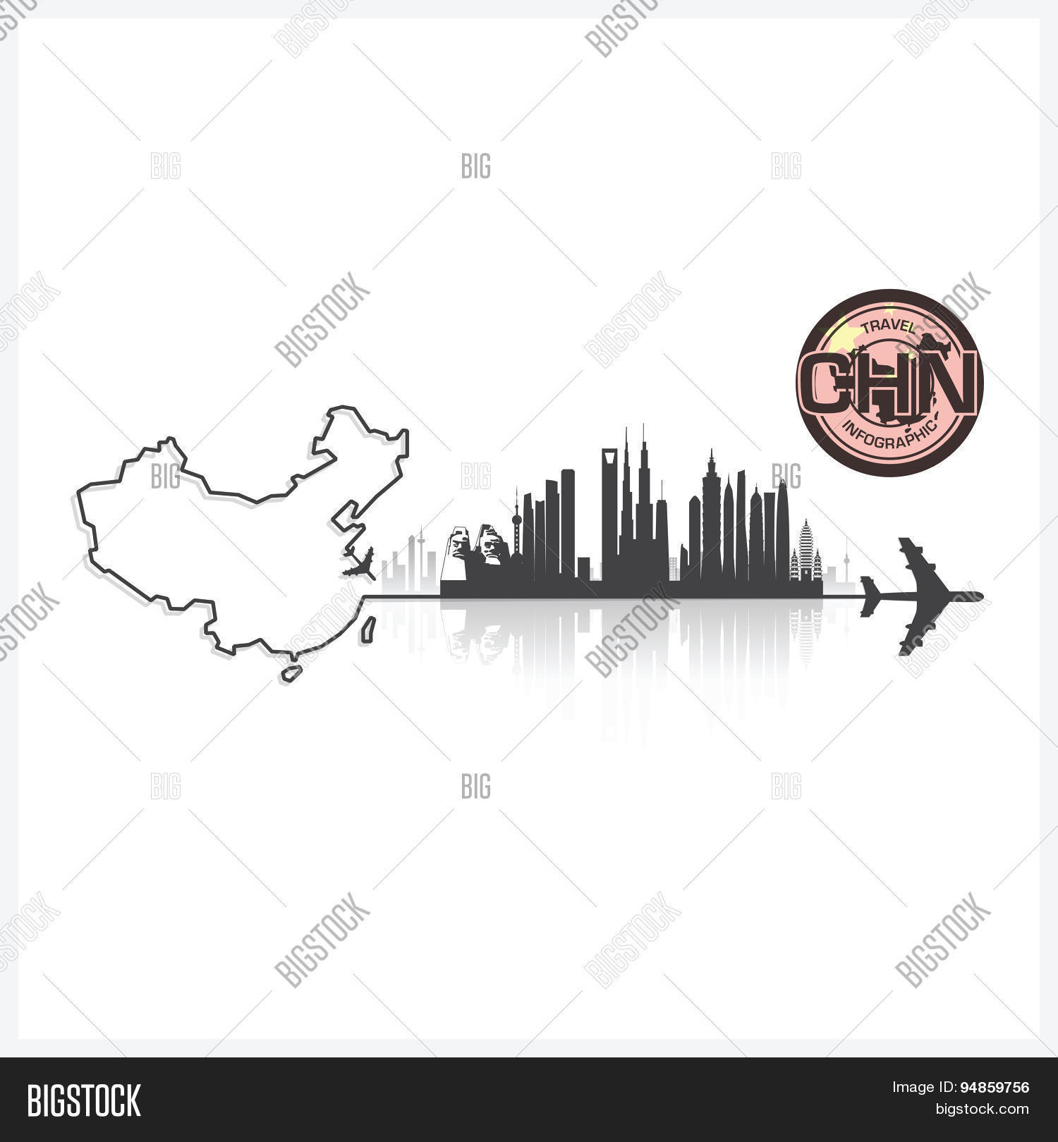 China Skyline Vector & Photo (Free Trial) | Bigstock