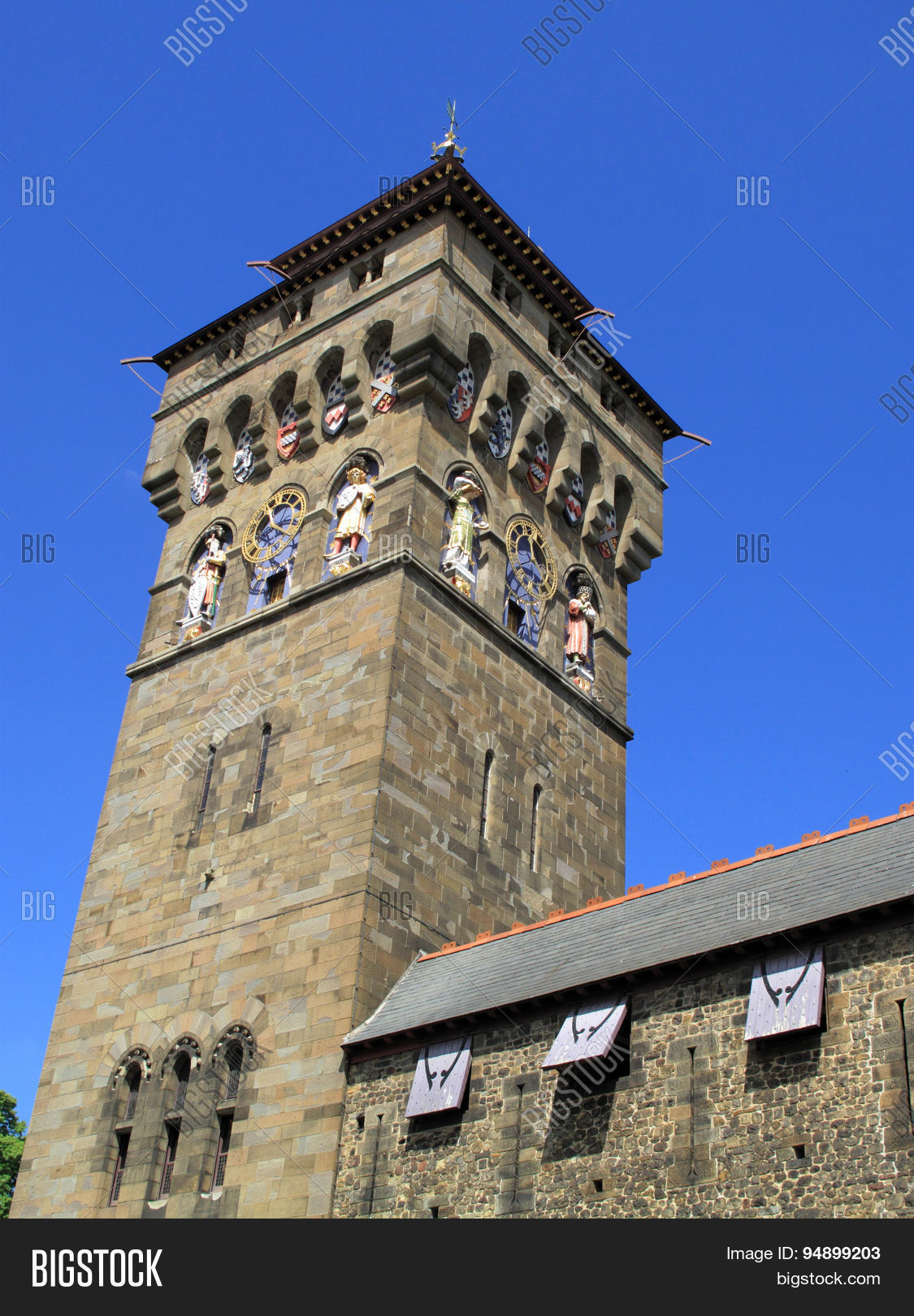 Clock Tower Cardiff Image & Photo (Free Trial) | Bigstock