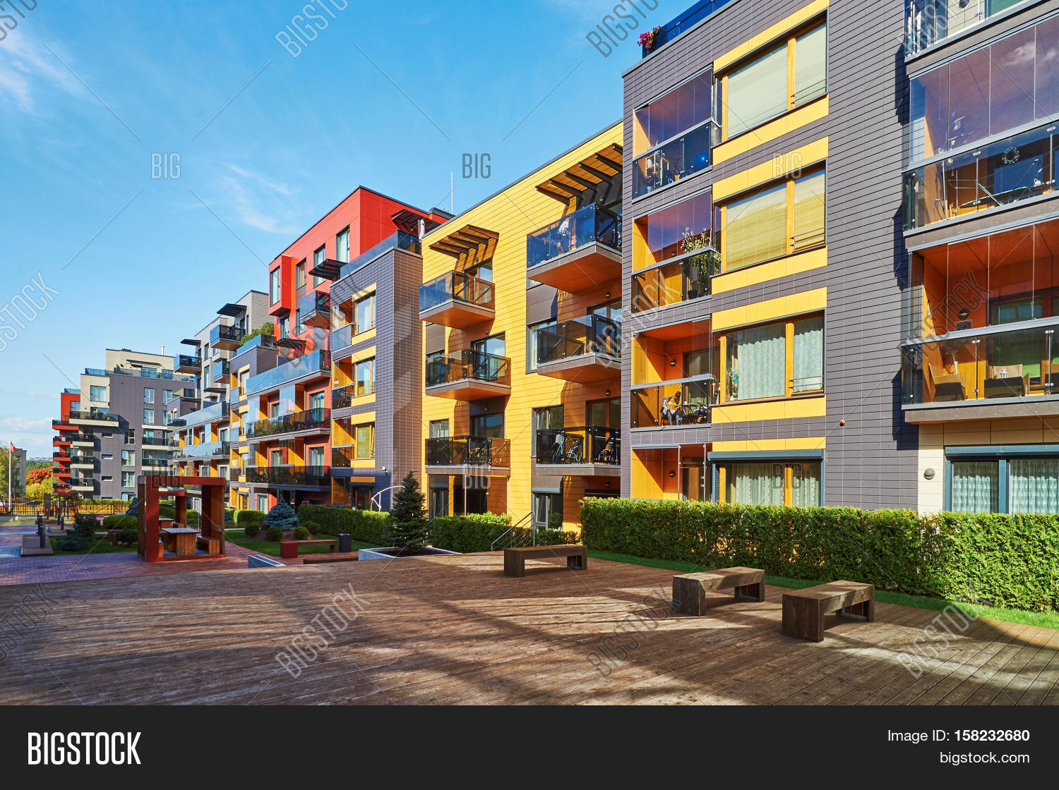 Benches Modern Complex Image & Photo (Free Trial) | Bigstock