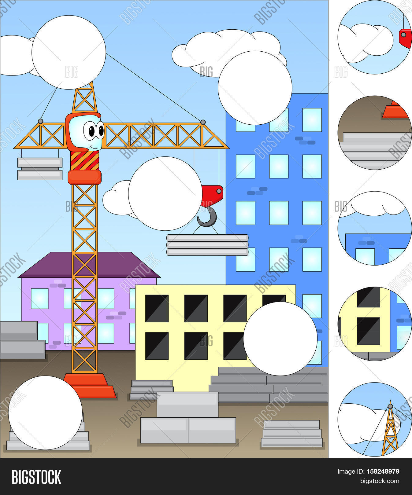 Cartoon Crane Vector & Photo (Free Trial) | Bigstock