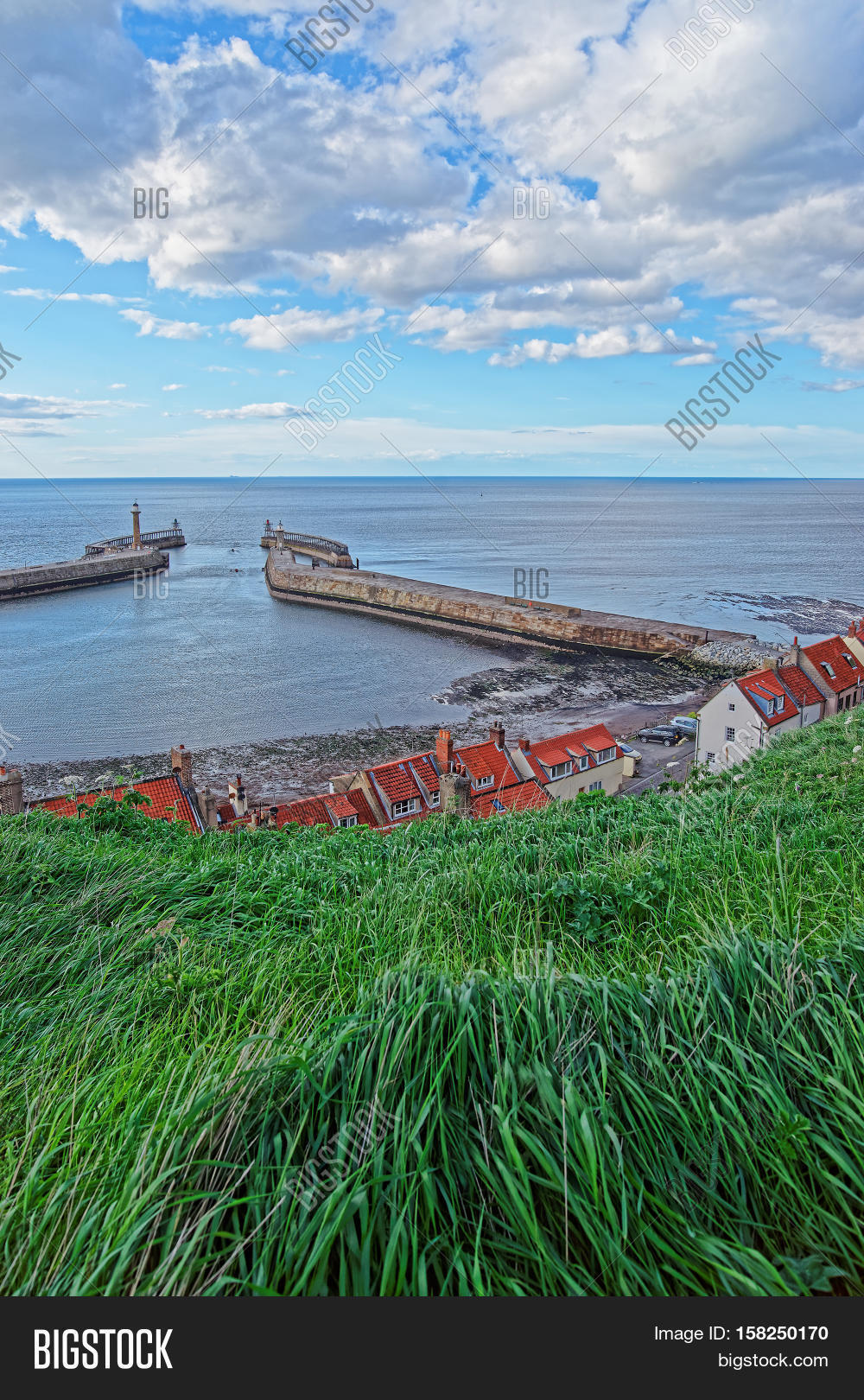Pier North Sea Whitby Image & Photo (Free Trial) | Bigstock