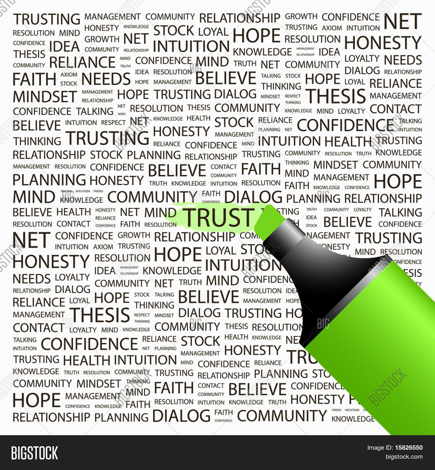 TRUST. Highlighter Vector & Photo (Free Trial) | Bigstock