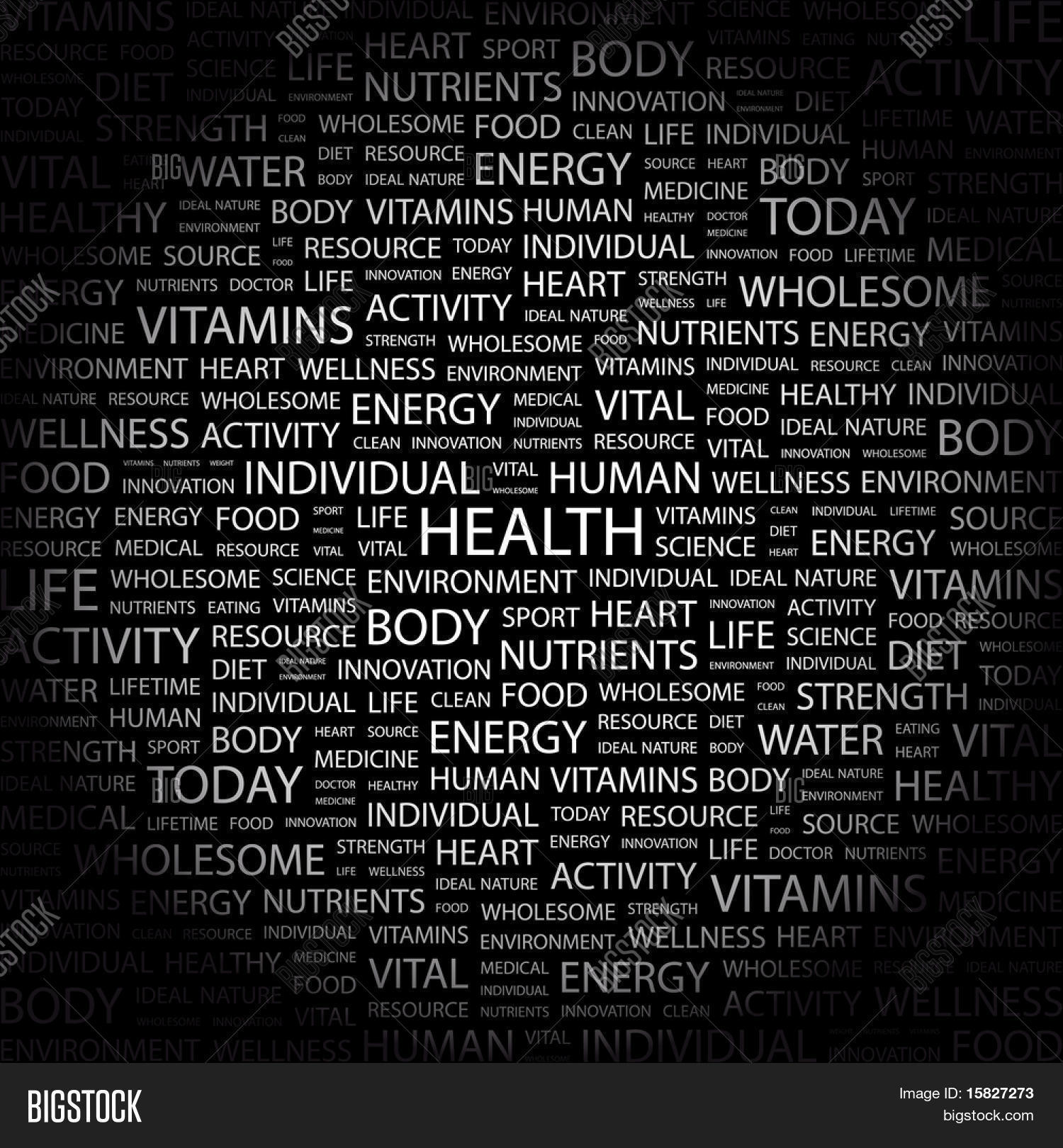 HEALTH. Word Collage Vector & Photo (Free Trial) | Bigstock