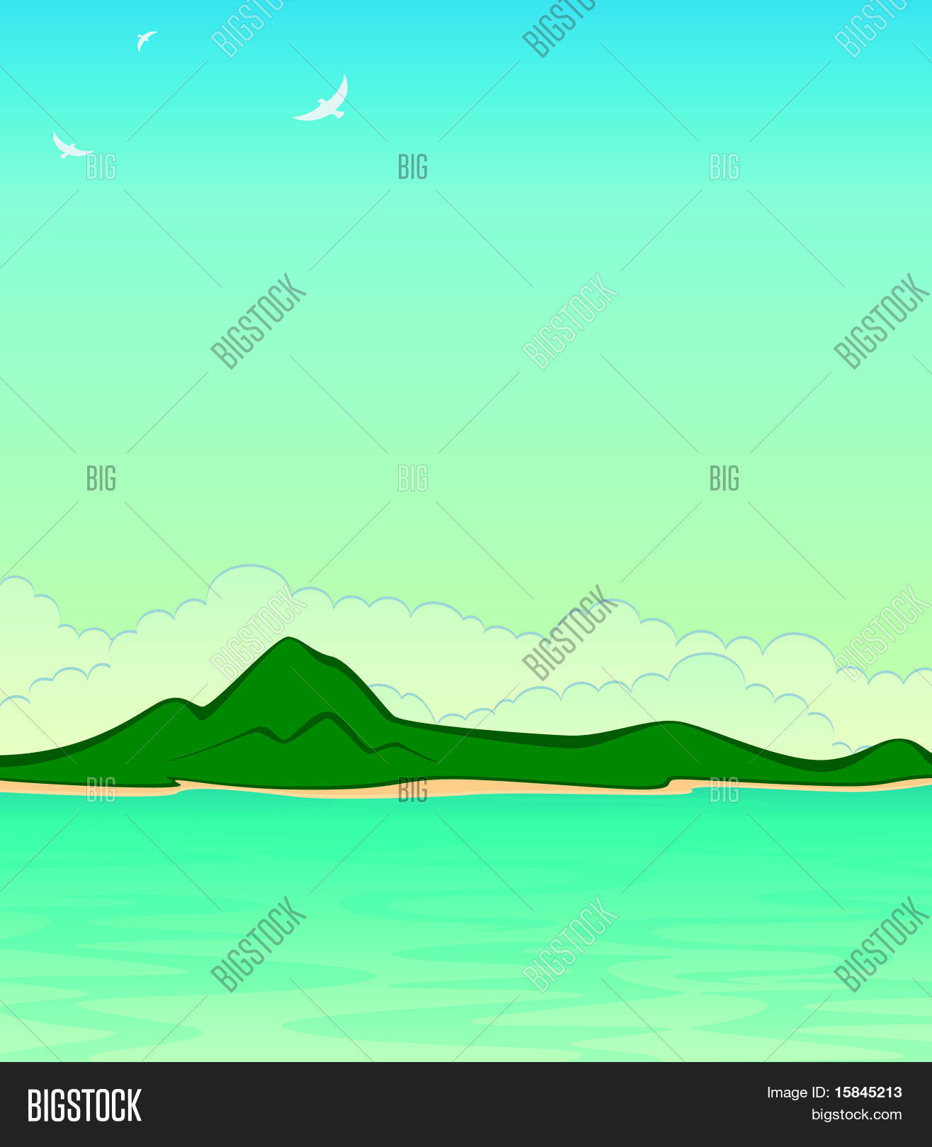 Small Island Tropical Vector & Photo (Free Trial) | Bigstock