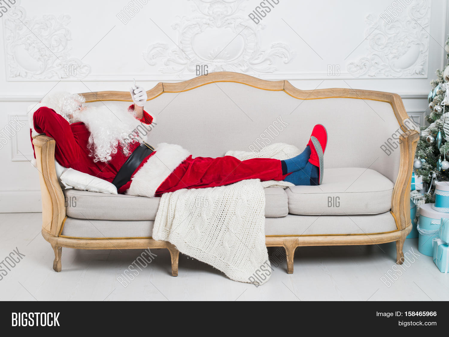 Santa Claus Resting On Image & Photo (Free Trial) | Bigstock