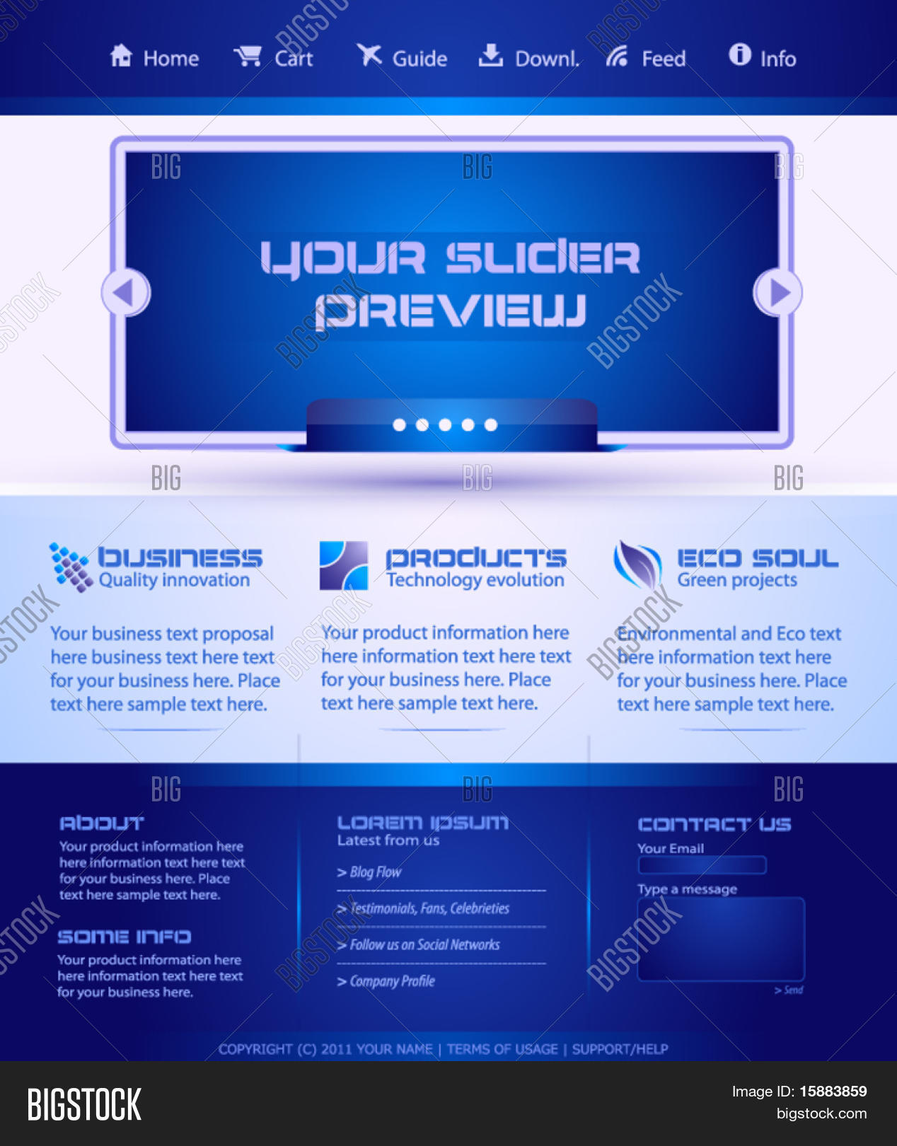 Business Webtemplate Vector & Photo (Free Trial) | Bigstock