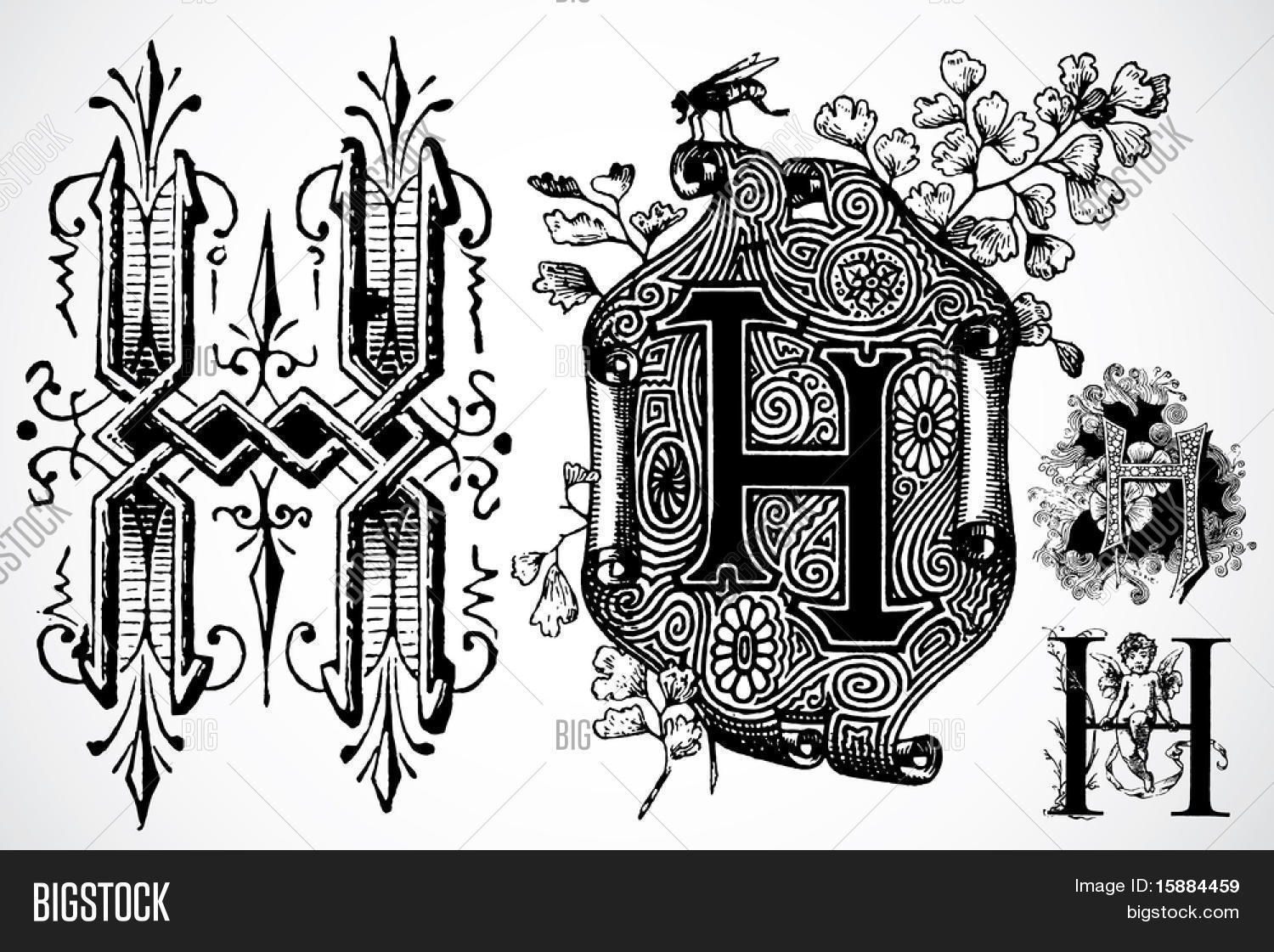 Vector Letter H - Set Vector & Photo (Free Trial) | Bigstock