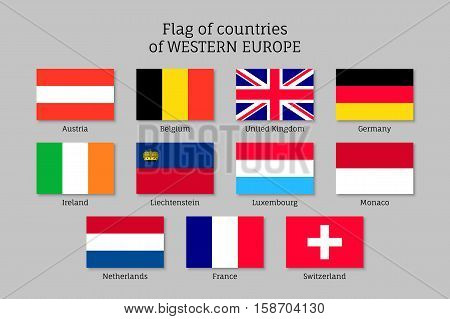 Set Flags Western Vector & Photo (Free Trial) | Bigstock