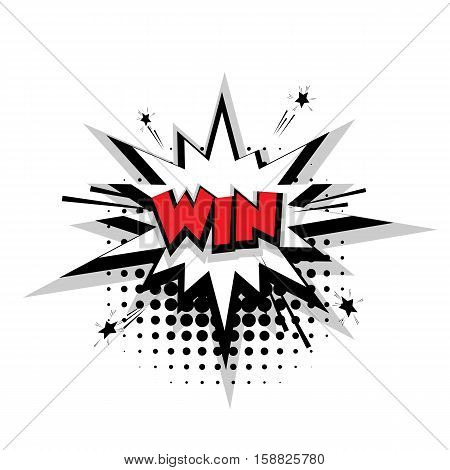 Lettering Win Comic Vector & Photo (Free Trial) | Bigstock