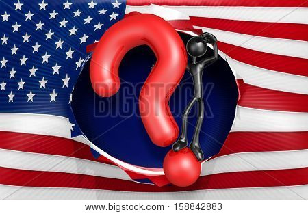 Question Mark American Flag Images, Illustrations & Vectors (Free ...
