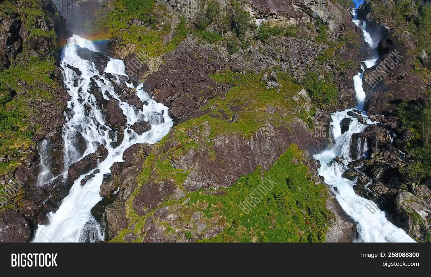 Aerial View Waterfall Image & Photo (Free Trial) | Bigstock
