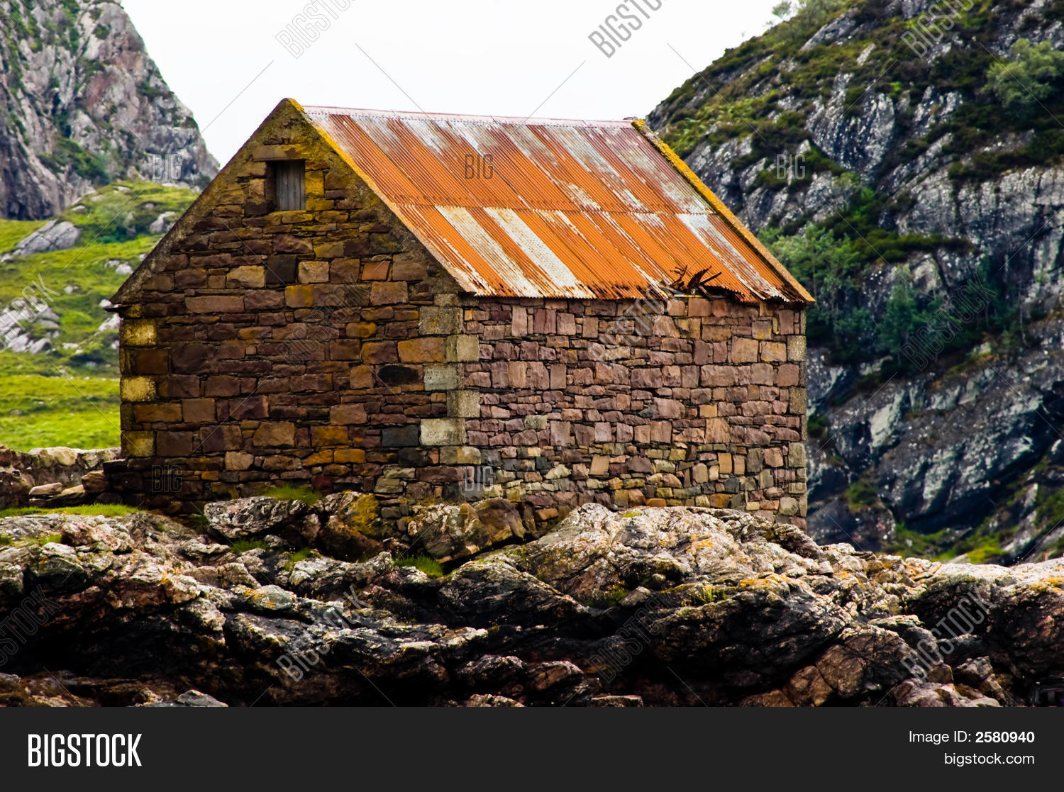 Stone Hut - Rusty Roof Image & Photo (Free Trial) | Bigstock