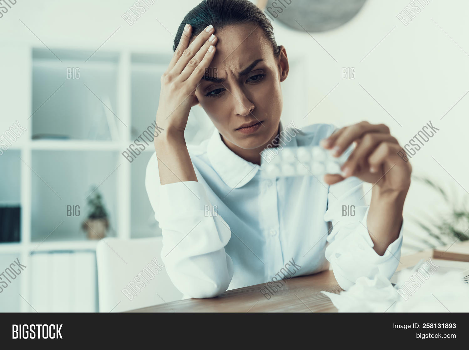 Young Sick Woman White Image & Photo (Free Trial) | Bigstock