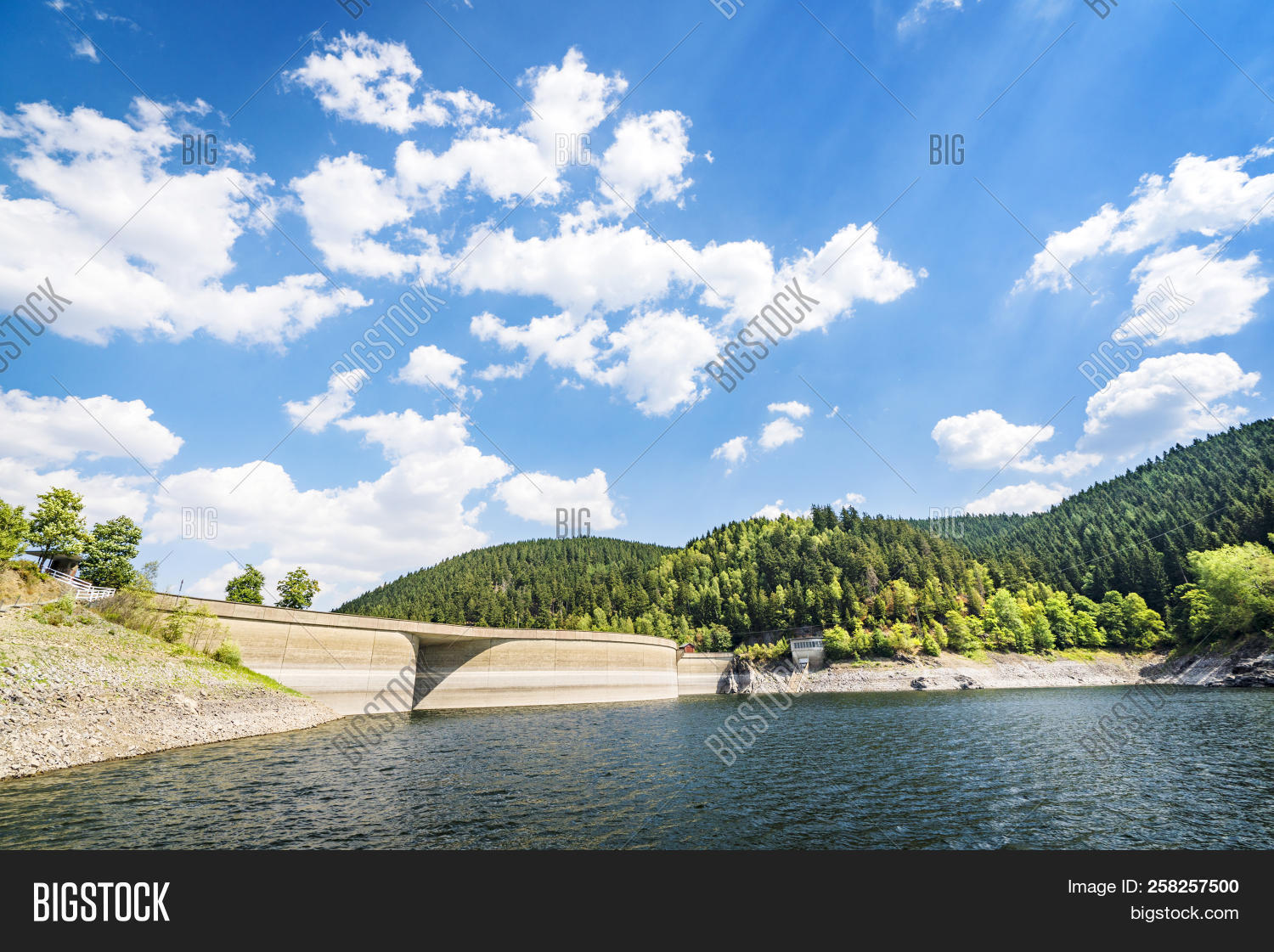 Lake Landscape Dam Image & Photo (Free Trial) | Bigstock