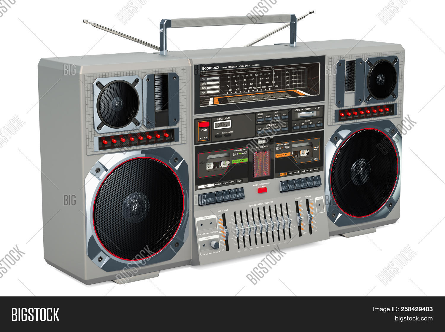 Retro Boombox 1980s On Image & Photo (Free Trial) | Bigstock