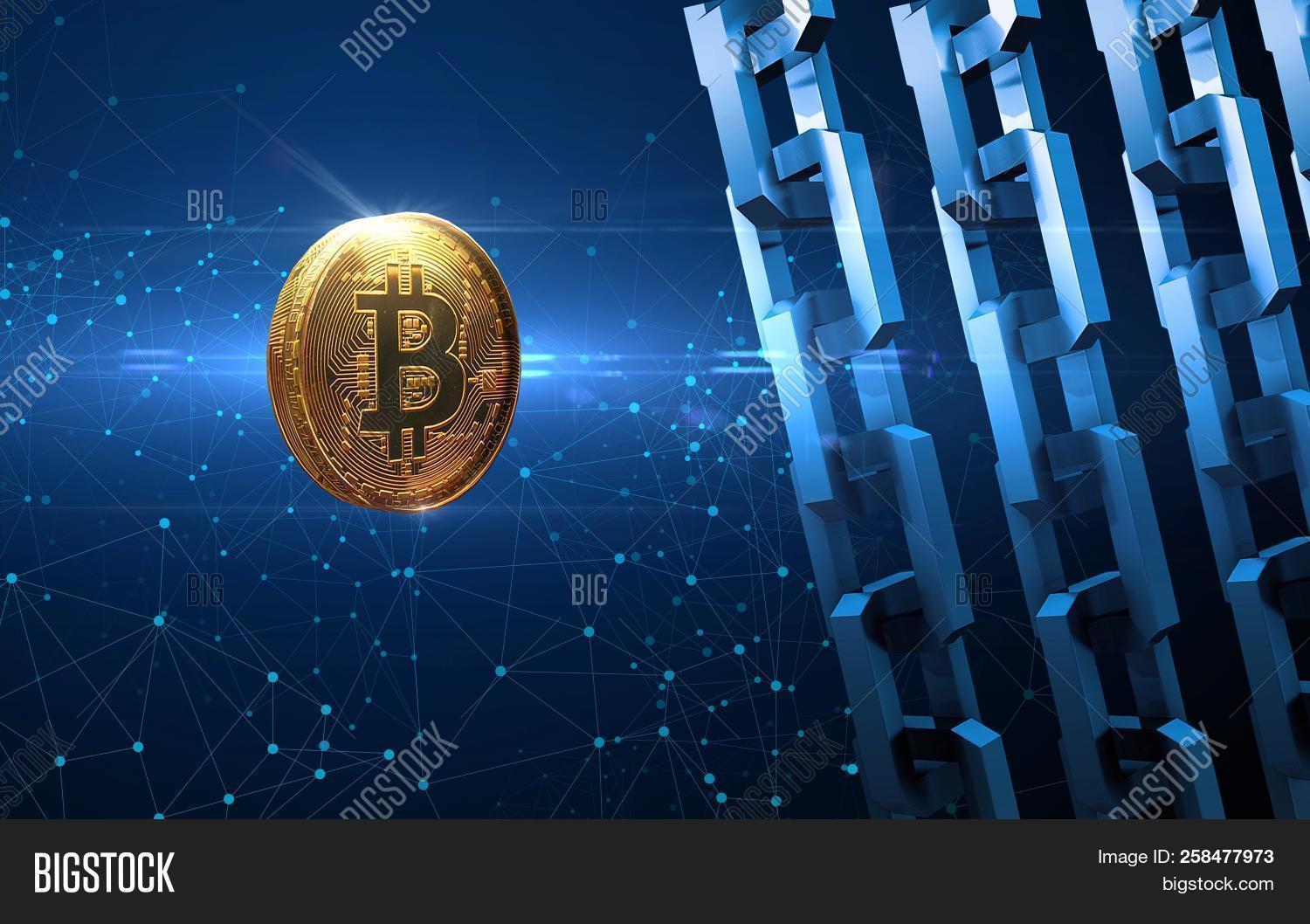Golden Bitcoin Digital Image & Photo (Free Trial) | Bigstock