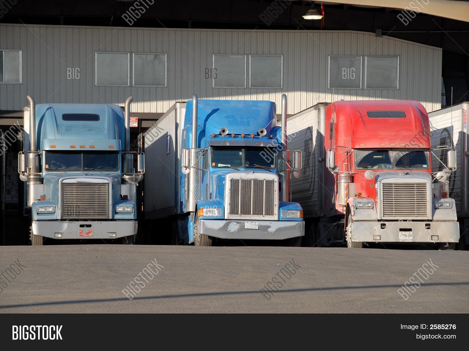Three Trucks Warehouse Image & Photo (Free Trial) | Bigstock