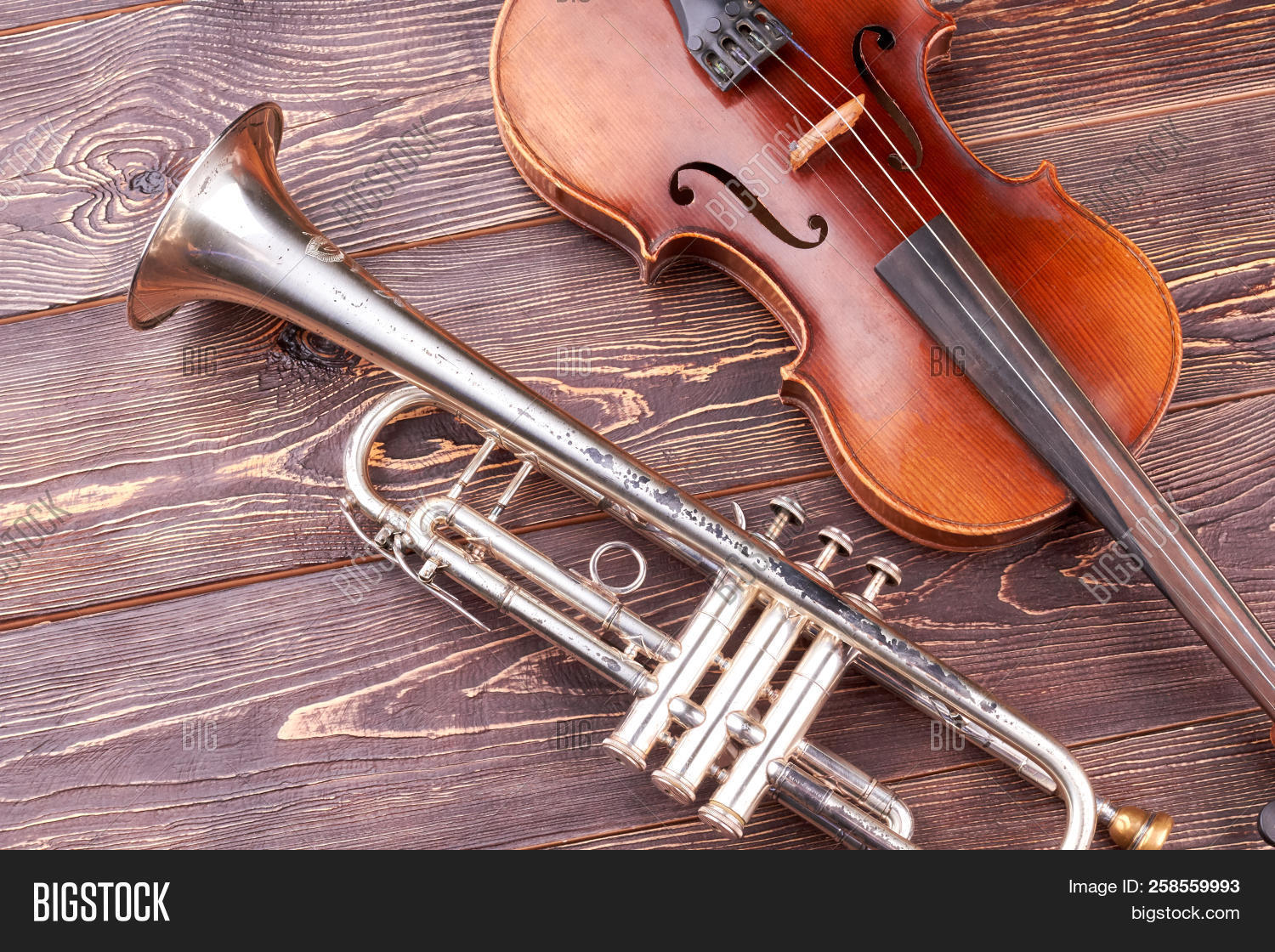 Vintage Trumpet Cello Image & Photo (Free Trial) | Bigstock
