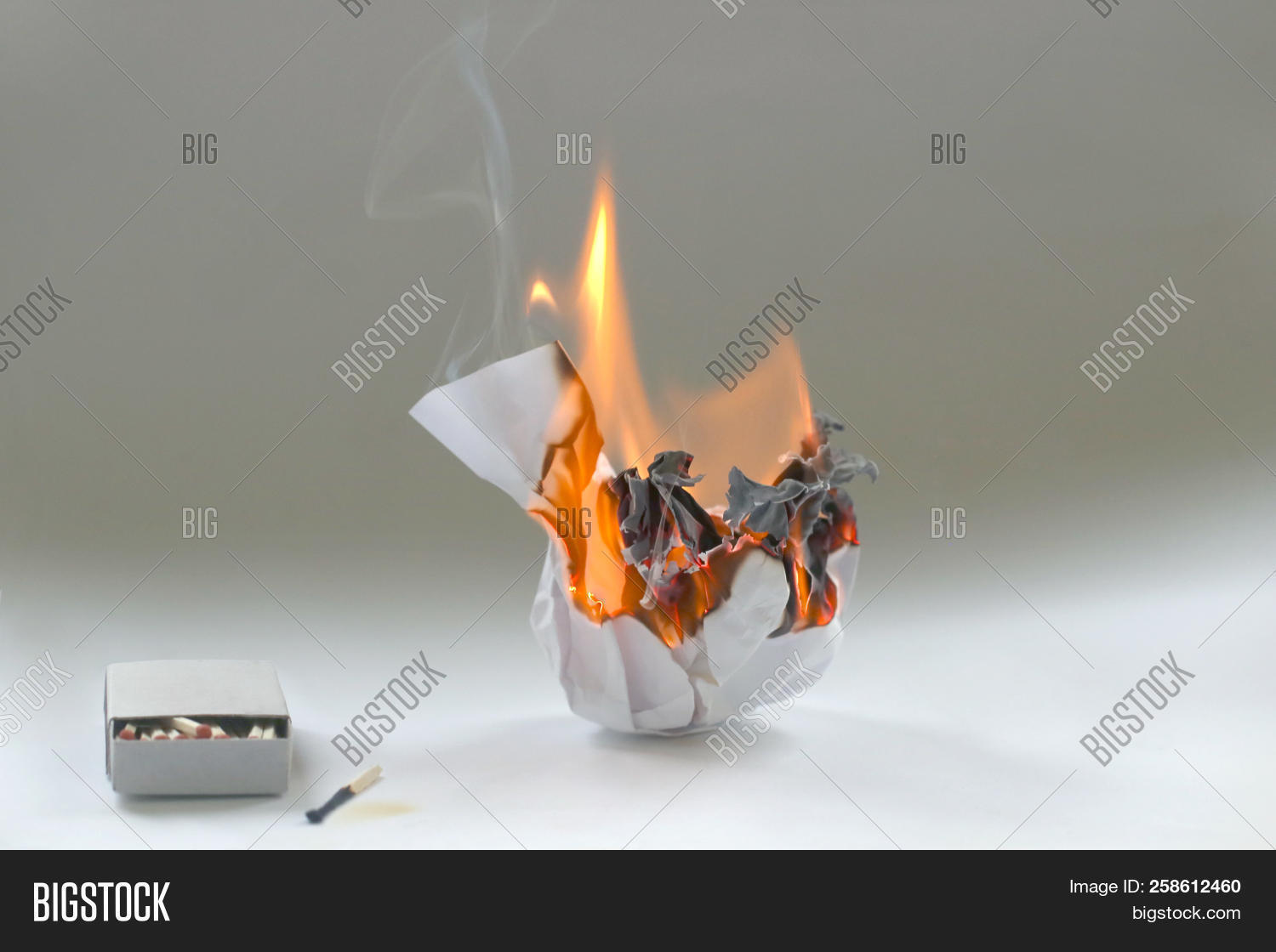 Crumpled Paper Burning Image & Photo (Free Trial) | Bigstock