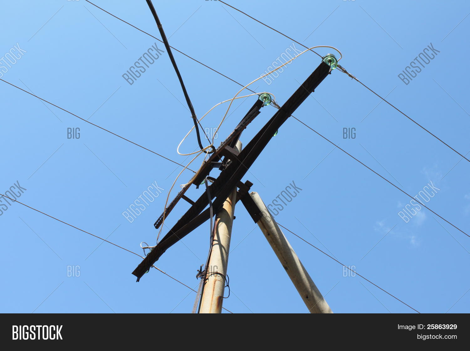 Pillar Power Lines Image & Photo (Free Trial) | Bigstock