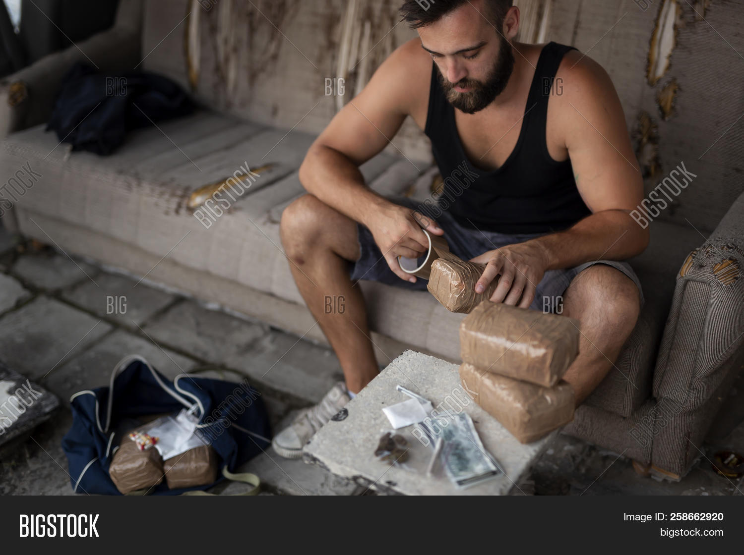 Drug Trafficker Taping Image & Photo (Free Trial) | Bigstock