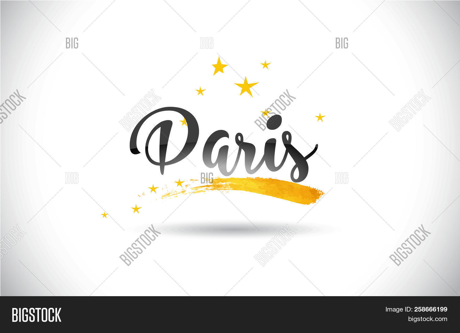 Paris Word Text Vector & Photo (Free Trial) | Bigstock