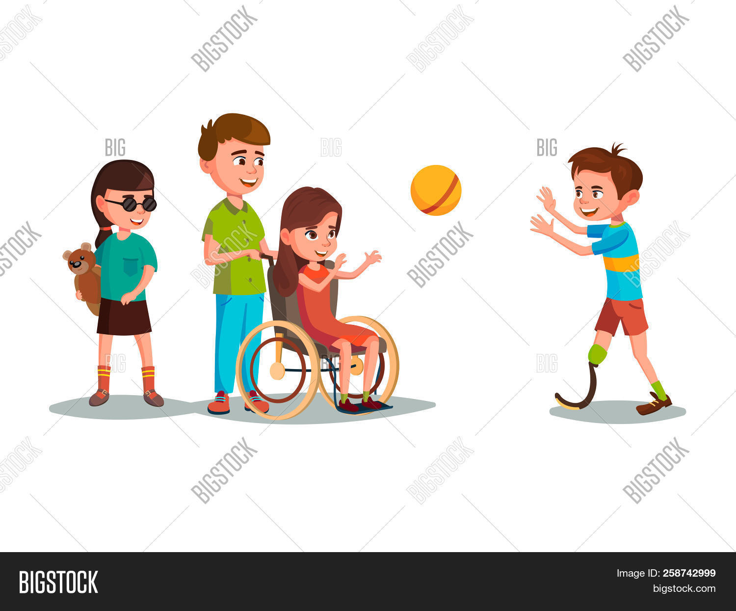Cartoon Disabled Teen Image & Photo (Free Trial) | Bigstock