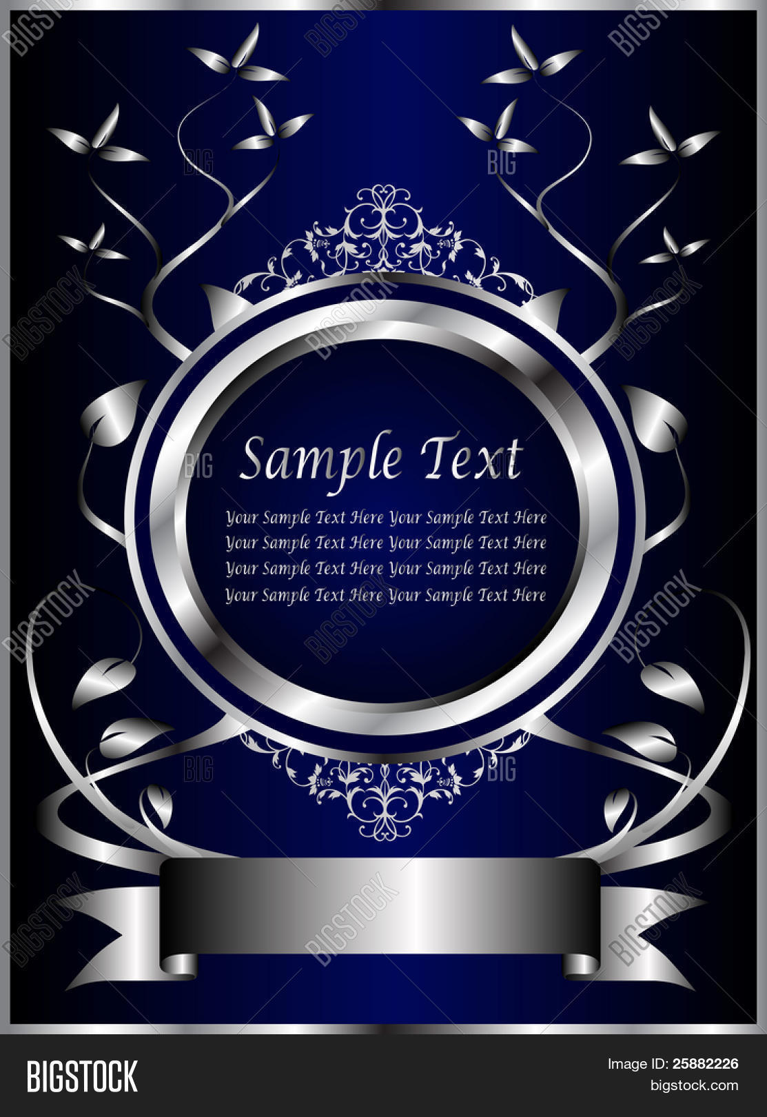 Silver Floral Vector Vector & Photo (Free Trial) | Bigstock