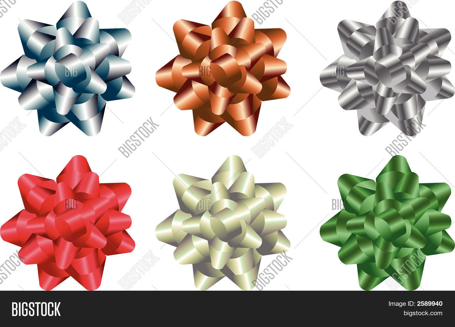 Gift Bow Vector Set Vector & Photo (Free Trial) | Bigstock