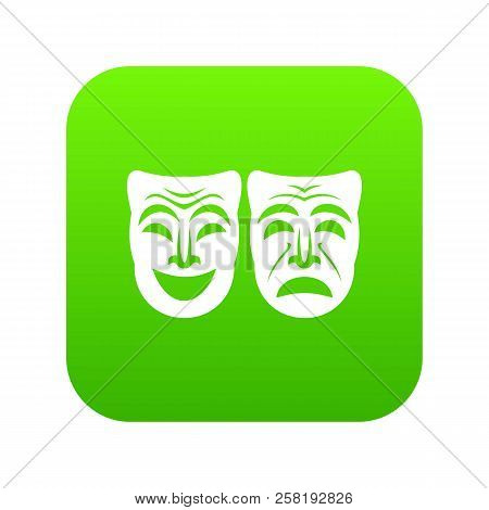 Happy Sad Mask Icon Vector & Photo (Free Trial) | Bigstock