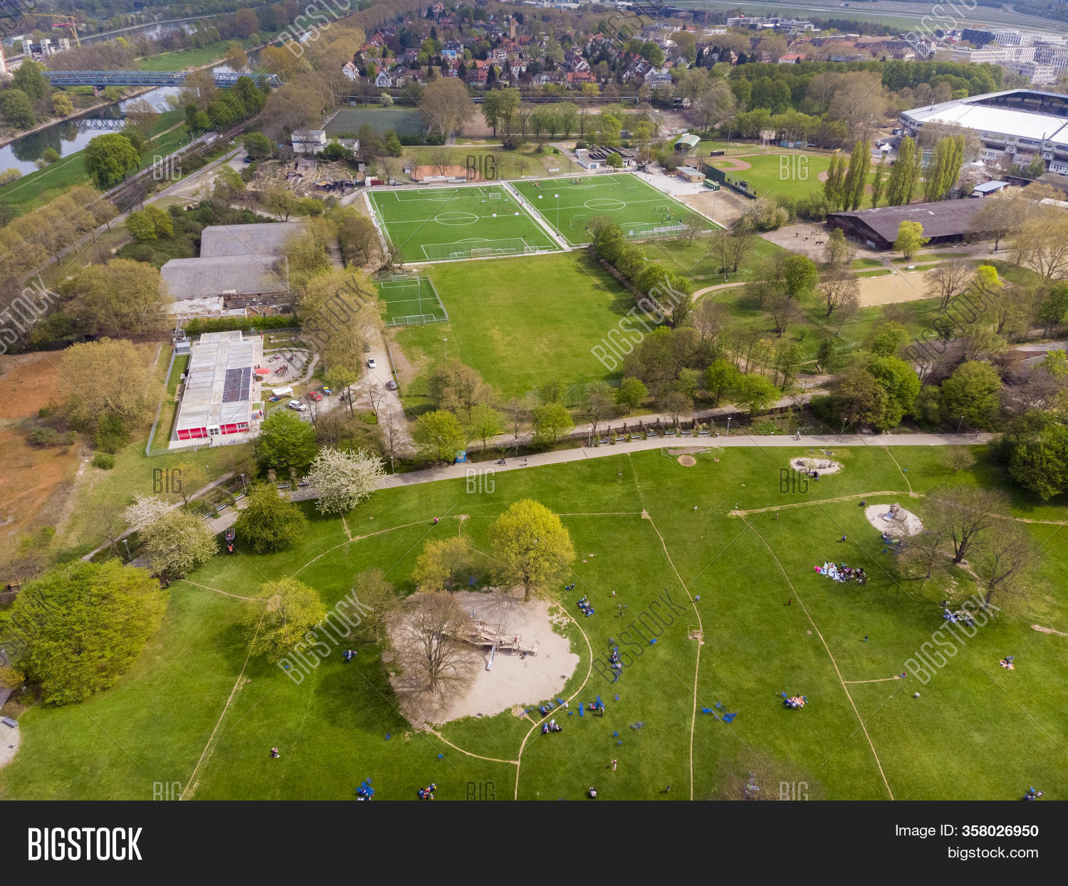 Top View Green Lawns Image & Photo (Free Trial) | Bigstock