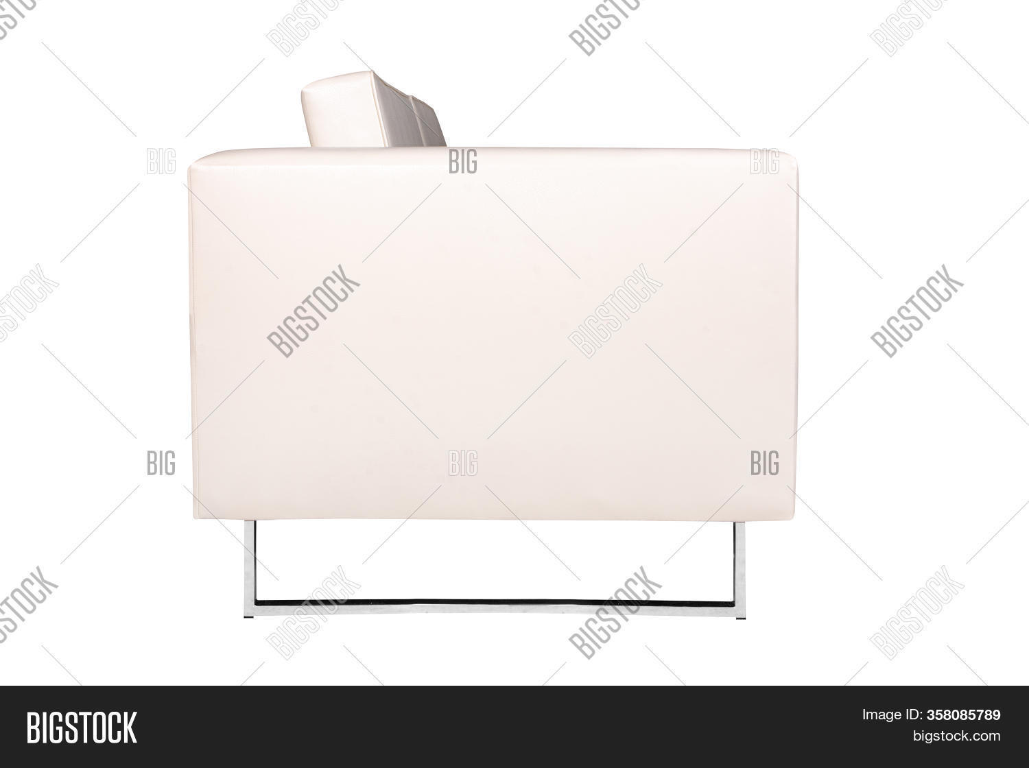 Front View White Sofa Image & Photo (Free Trial) | Bigstock