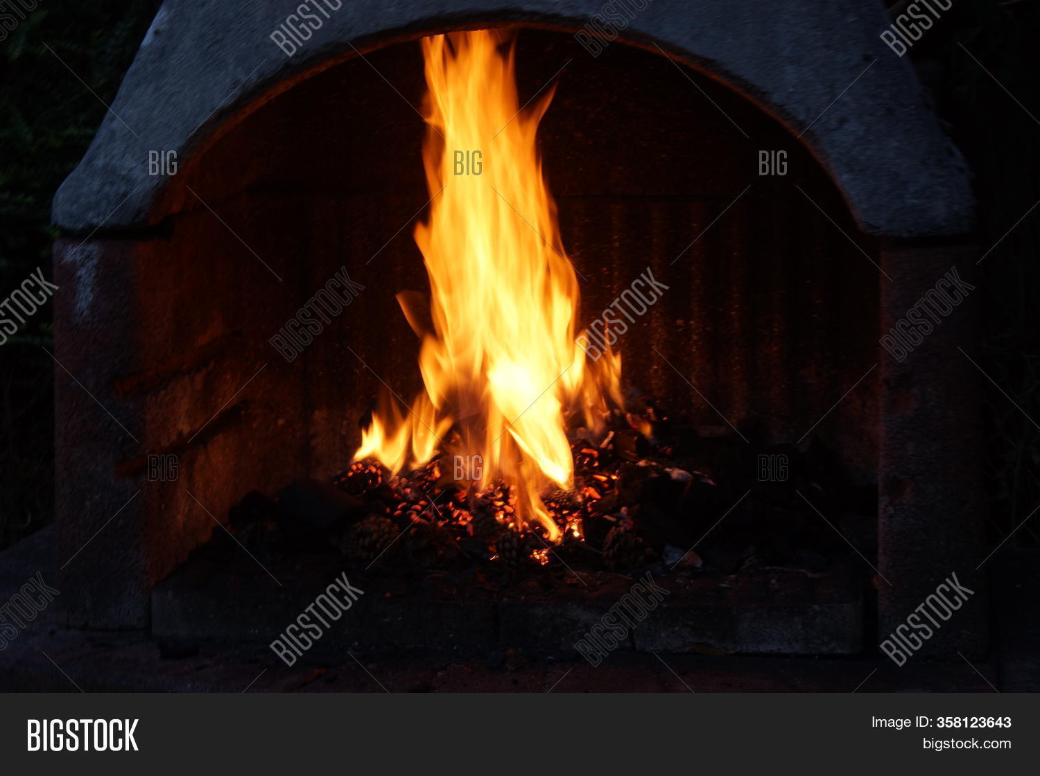 Flames Barbecue. They Image & Photo (Free Trial) | Bigstock