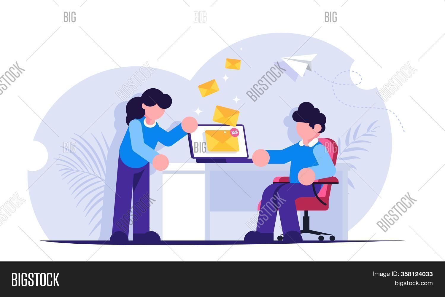 People Send Receive Image & Photo (Free Trial) | Bigstock