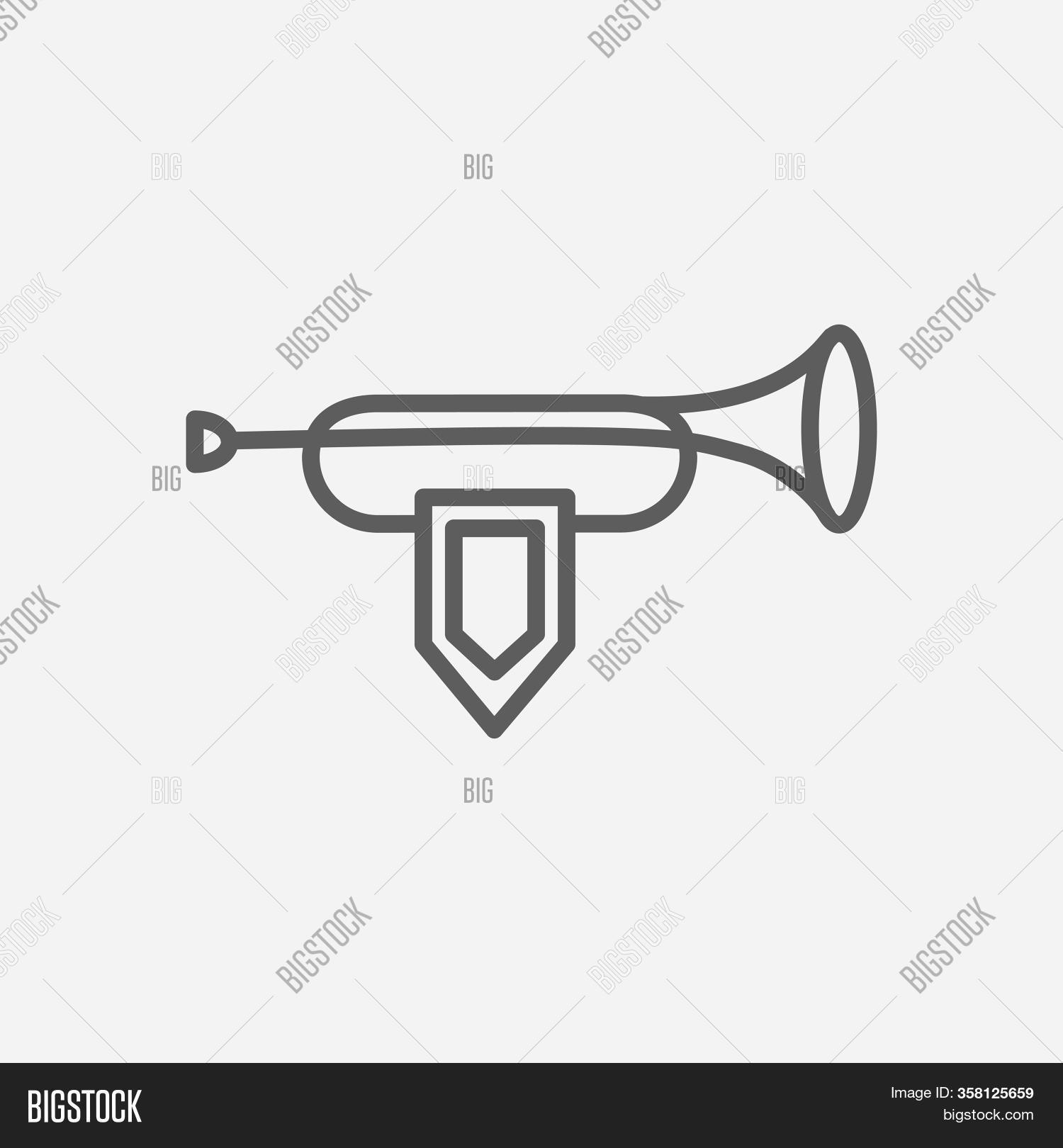 Bugle Icon Line Symbol Image & Photo (Free Trial) | Bigstock