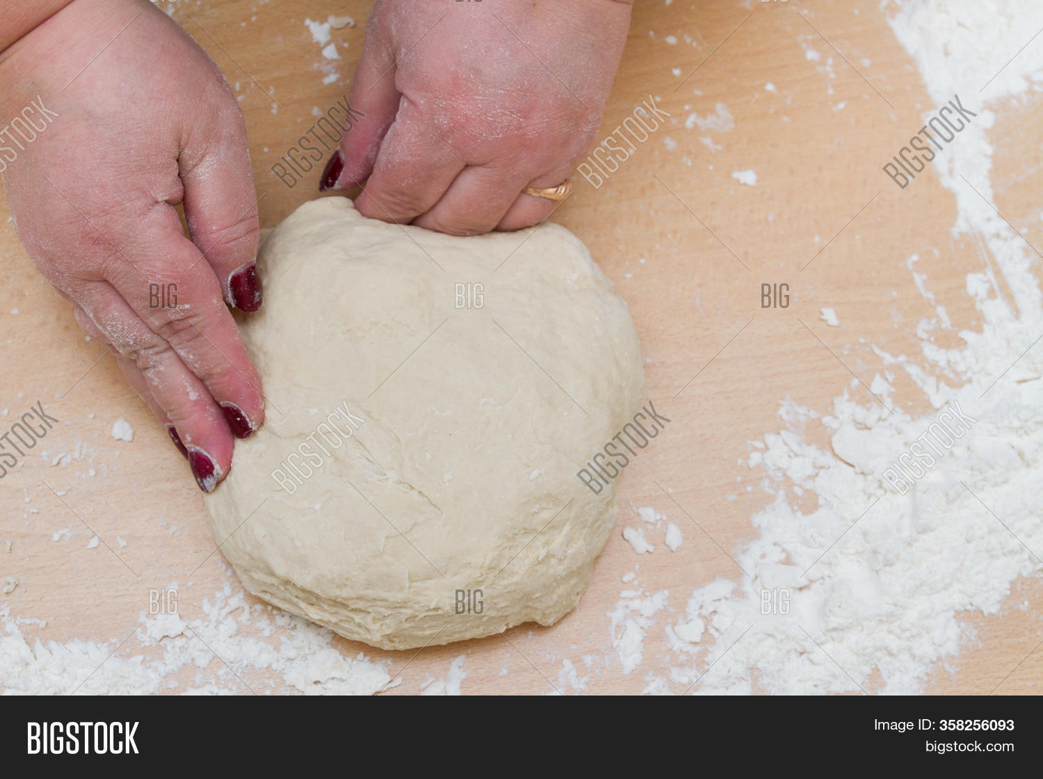 Kneading Dough Flour Image & Photo (Free Trial) | Bigstock